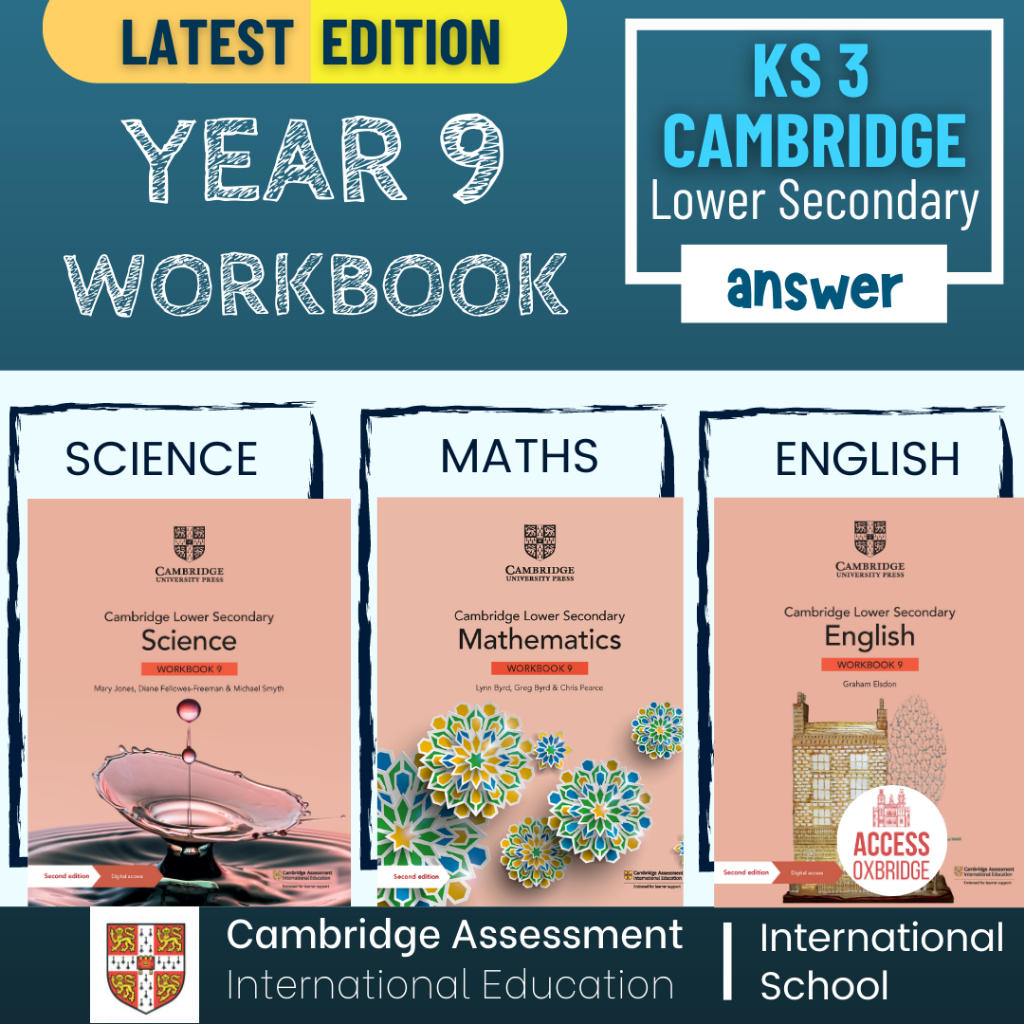 K1 Latest 2023 Year 9 Cambridge Lower Secondary Science Workbook 9 ...
