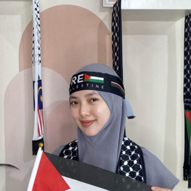 MAFLA HEADBAND PALESTINE PALESTIN KALIMAH VIRAL KAIN SELESA KANAK DAN ...