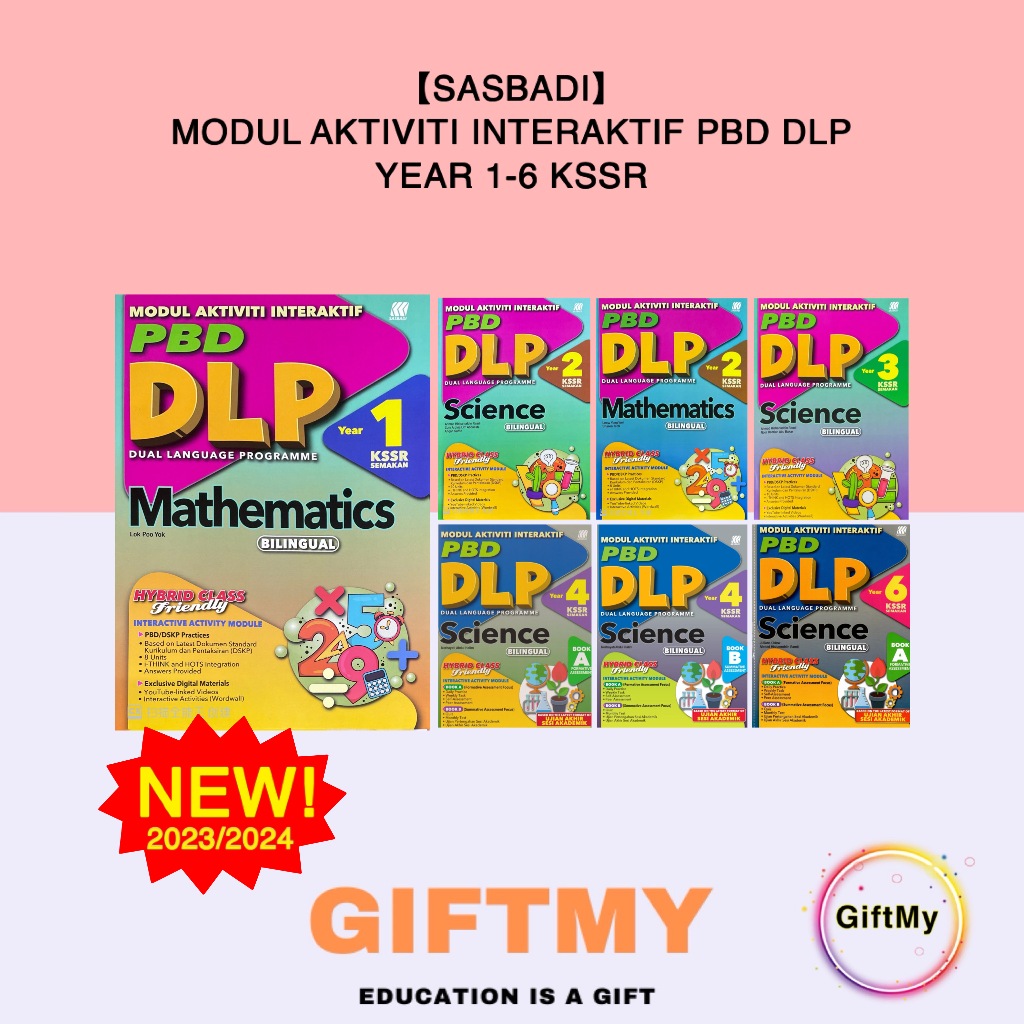 【Sasbadi】Modul Aktiviti Interaktif PBD DLP Mathematics / Science Year 1 ...
