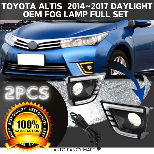 TOYOTA ALTIS 2014~2017 DAYLIGHT OEM FOG LAMP FULL SET 2PCS | Shopee ...
