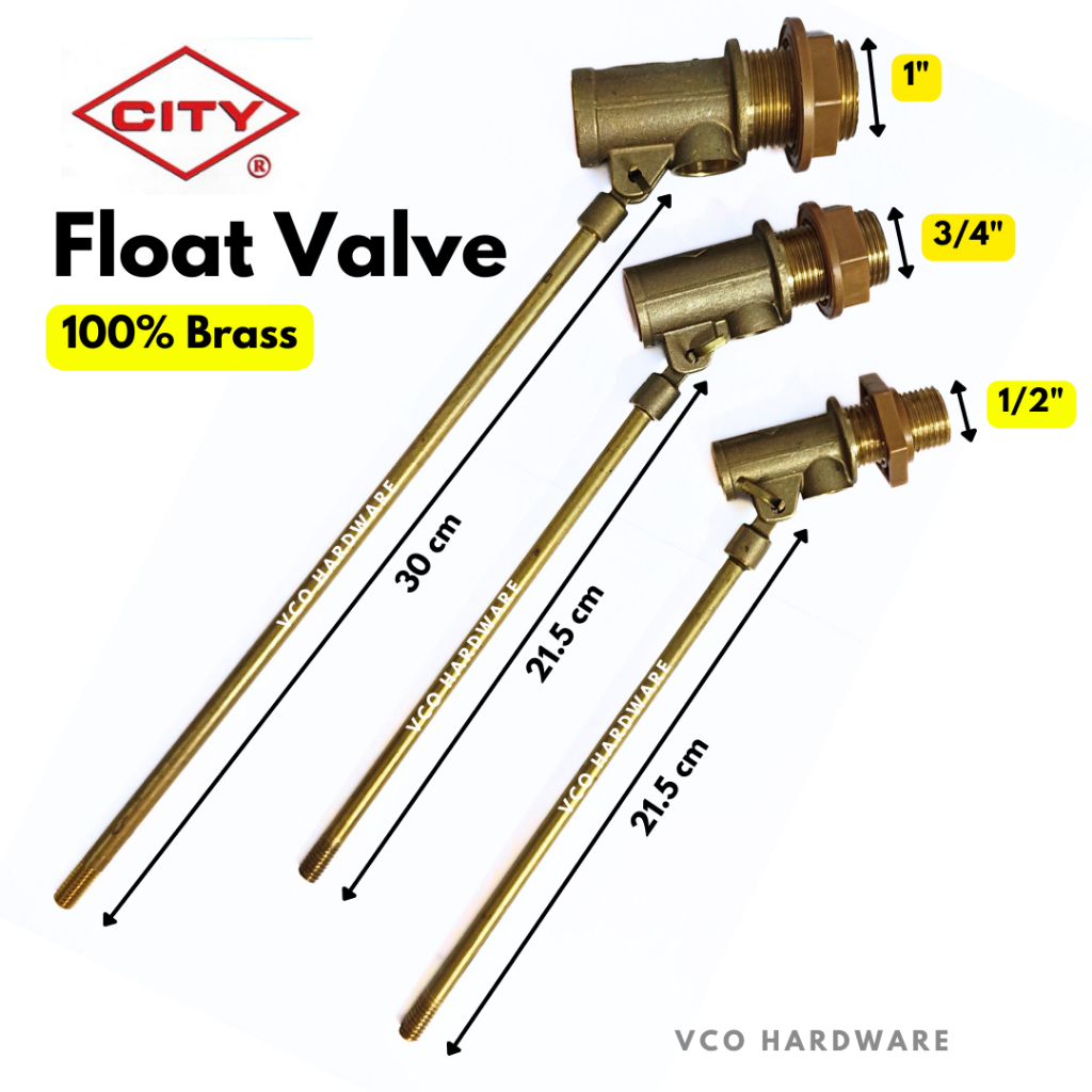 CITY Light Duty Brass Float Valve MOH/ Water Tank Valve/ 1/2" 3/4" 1" | Shopee Malaysia