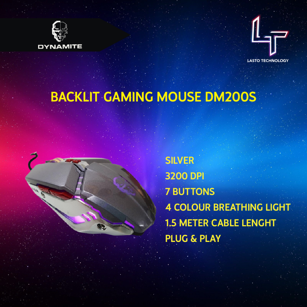 Dynamite Backlit Gaming Mouse (DM 200s) | Shopee Malaysia