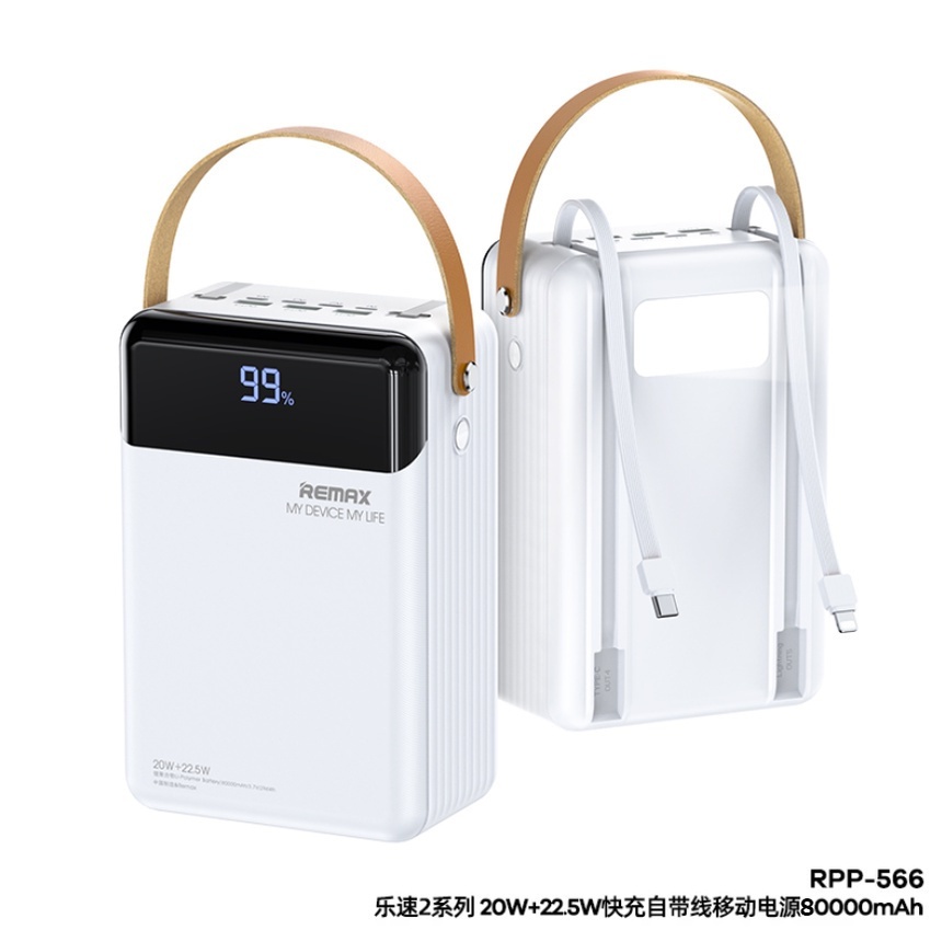 REMAX RPP-565 22.5W 60000mAh Powerbank / PD 20W + QC 22.5W Super Fast Charging / LED Digital ...