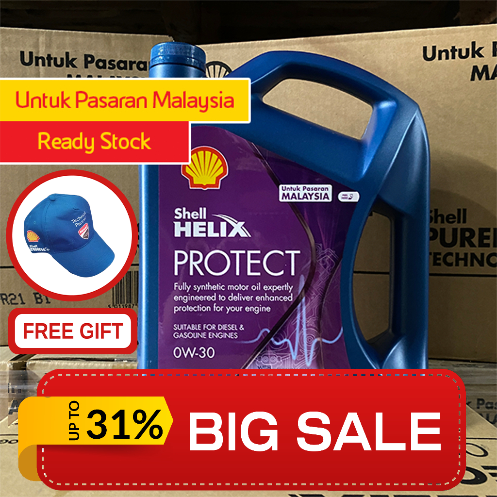 Shell Helix Protect 0W-30 Fully Synthetic Engine Oil (4L) | Shopee Malaysia