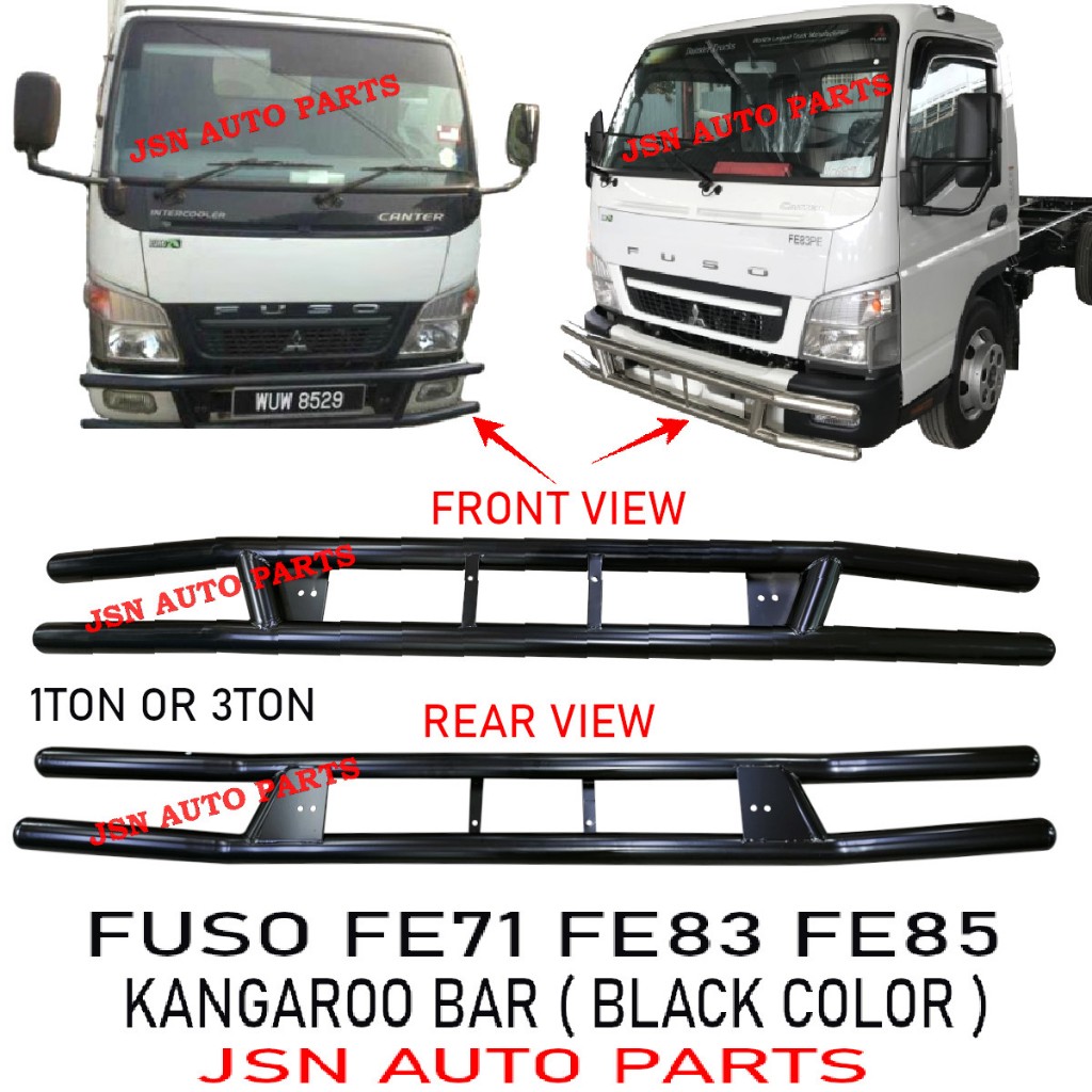 J133S06 KANGAROO BAR ( BLACK COLOR ) FUSO FE71 FE83 FE85 1TON OR 3TON ...