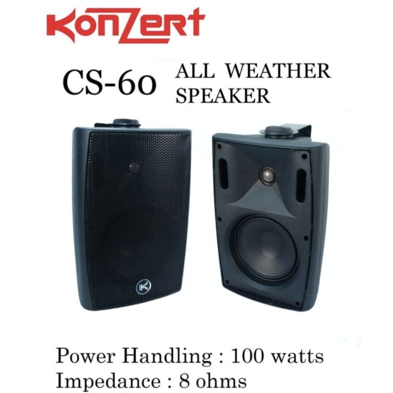Konzert Studio Speaker CS-60 2 Way 6.5" 2-WAY SPEAKER 8ohm studio ...