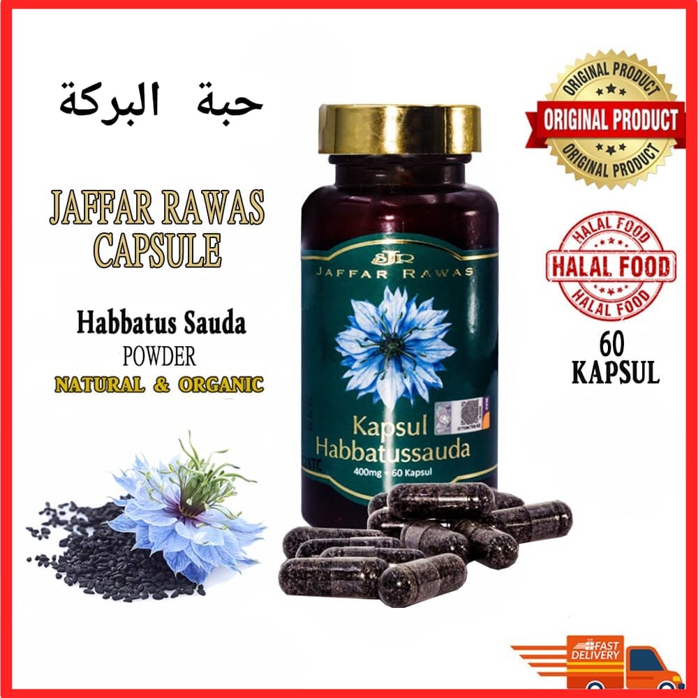 Jaffar Rawas Habbatus Sauda Kapsul Serbuk Capsule Black Seed Powder ...
