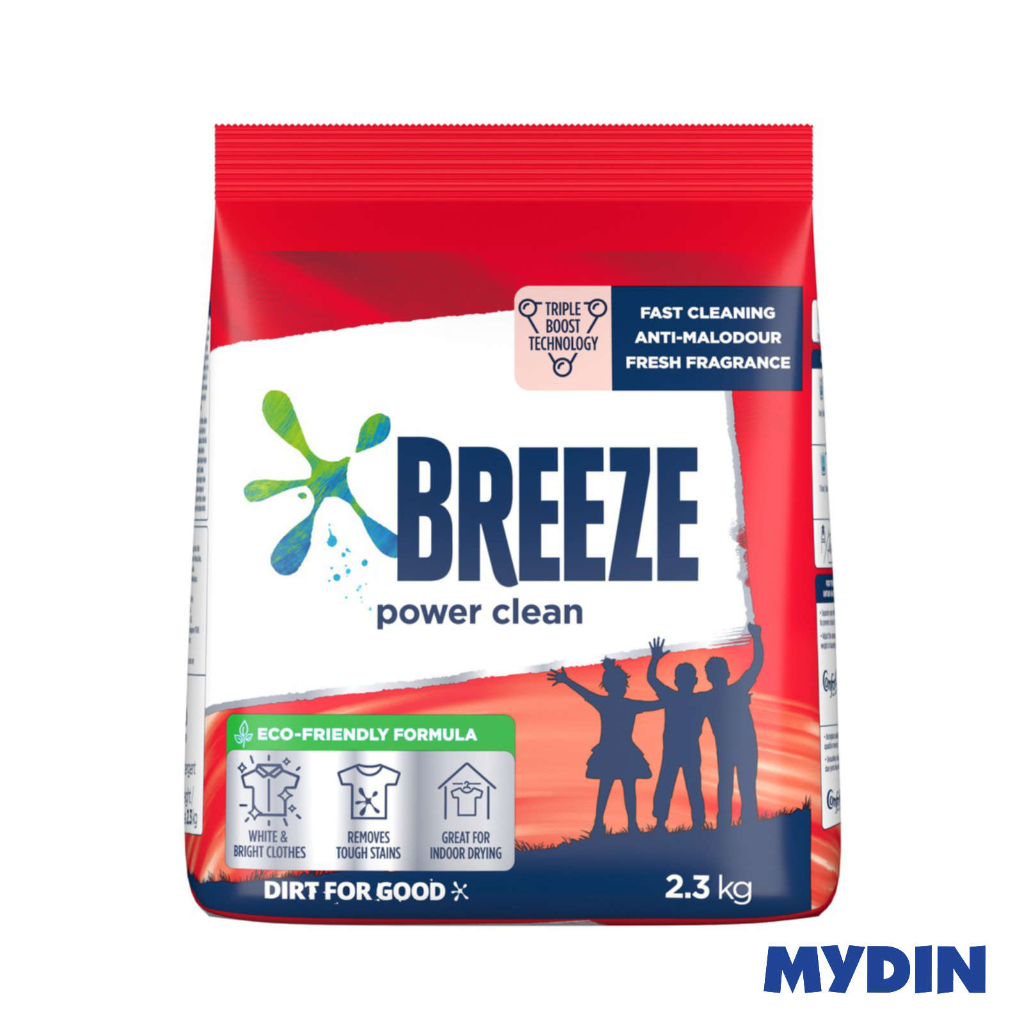 Breeze Detergent Powder Power Clean (2.1kg) | Shopee Malaysia