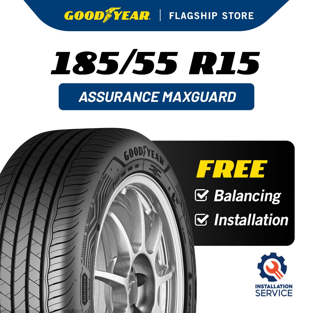 Goodyear 185/55 R15 Assurance Maxguard Tyre [Free Installation ...