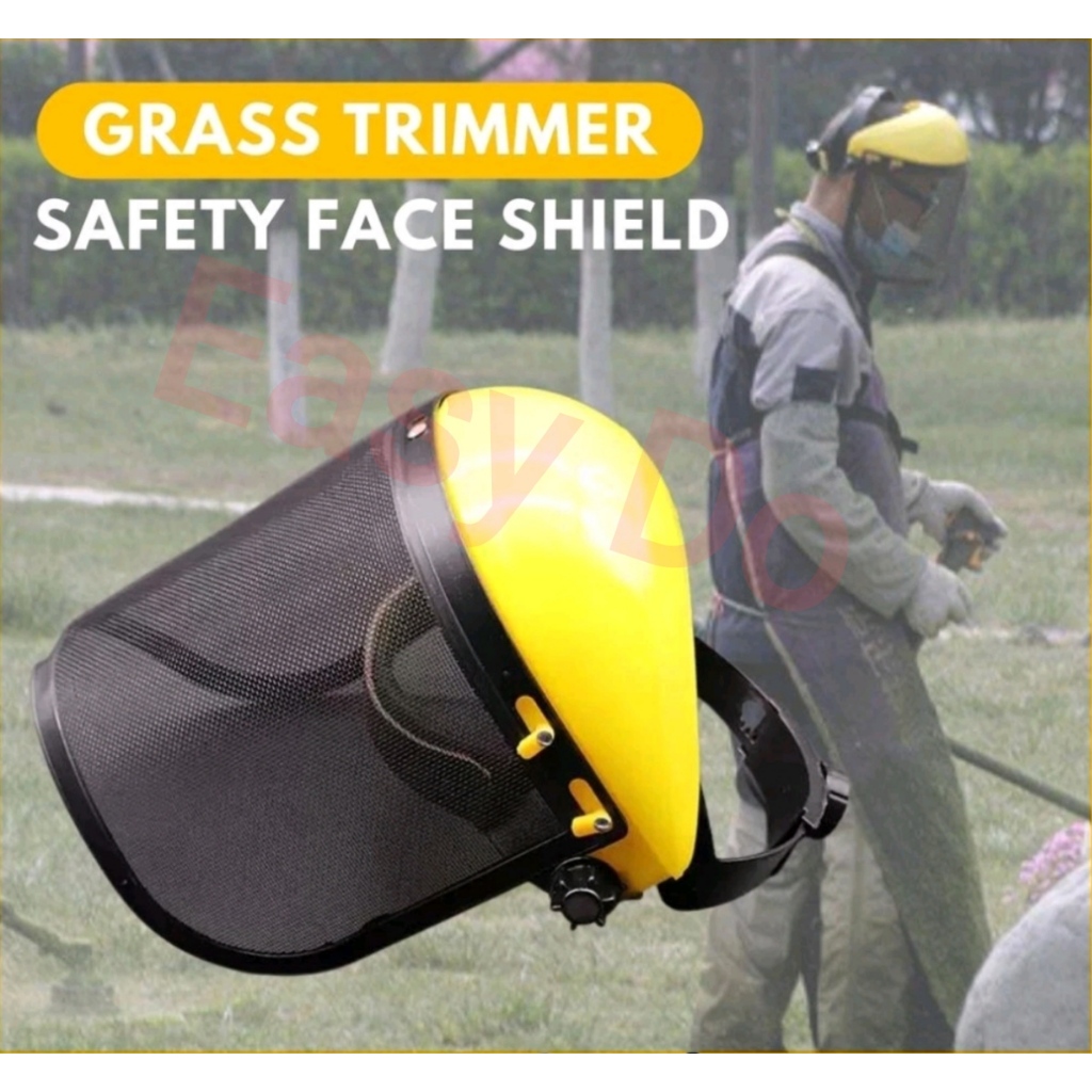 Full Face Mask Protective Visor Safety Helmet Hat Chainsaw Brush Cutter ...