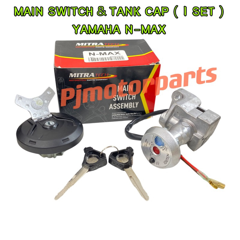 YAMAHA NMAX N-MAX - IGNITION MAIN SWITCH ASSY & TANK CAP & SEAT LOCK KUSYEN KUNCI SIUS KEY - N ...