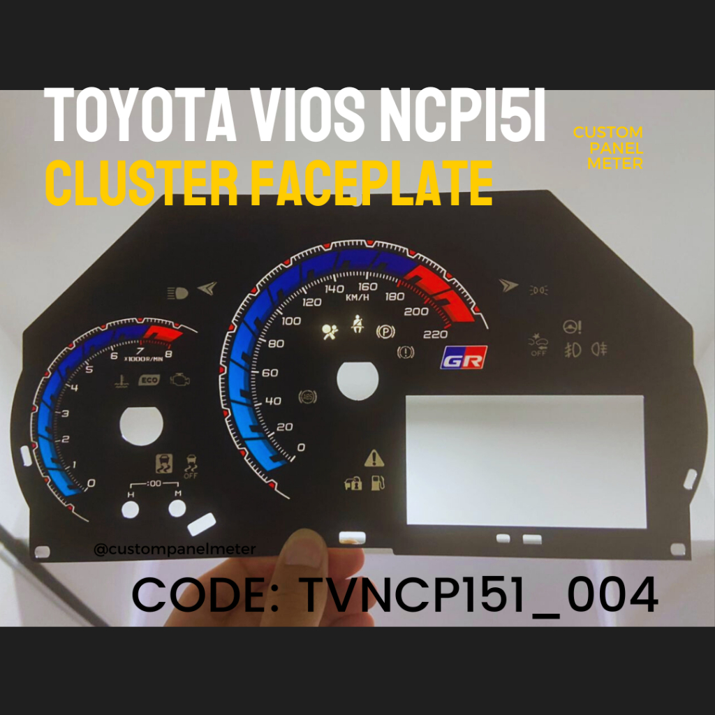 TOYOTA VIOS NCP151 CLUSTER FACE PLATE PANEL METER SPEEDOMETER | Shopee ...