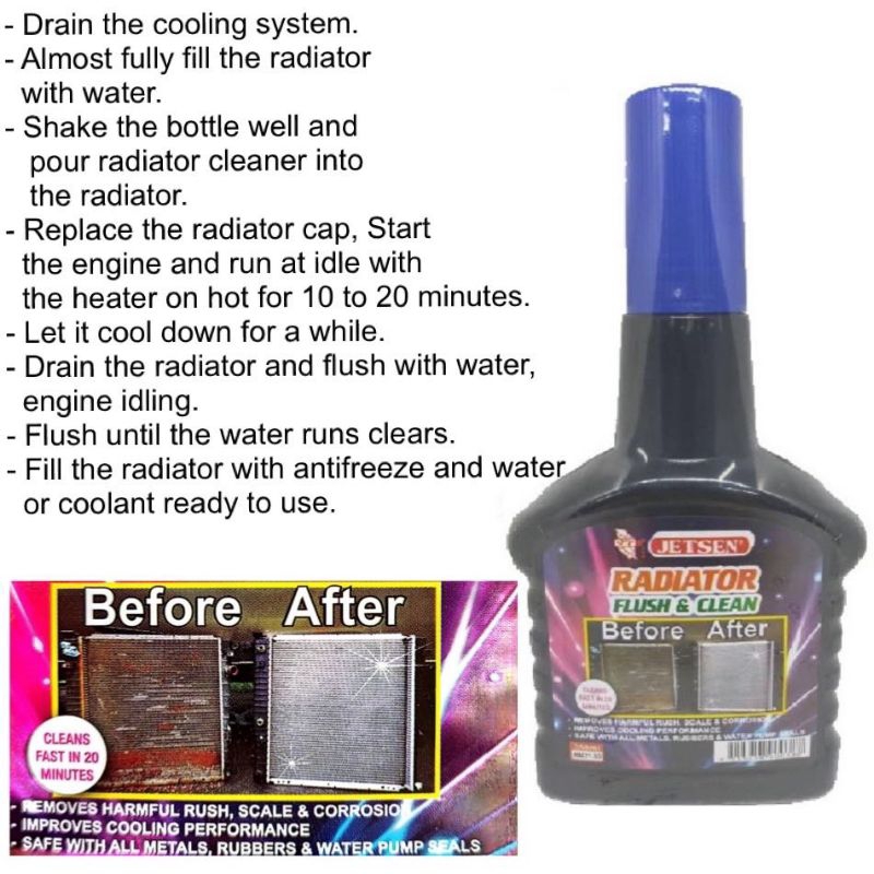 350ml JETSEN Quick Clean High Quality Radiator Flush and Clean ...