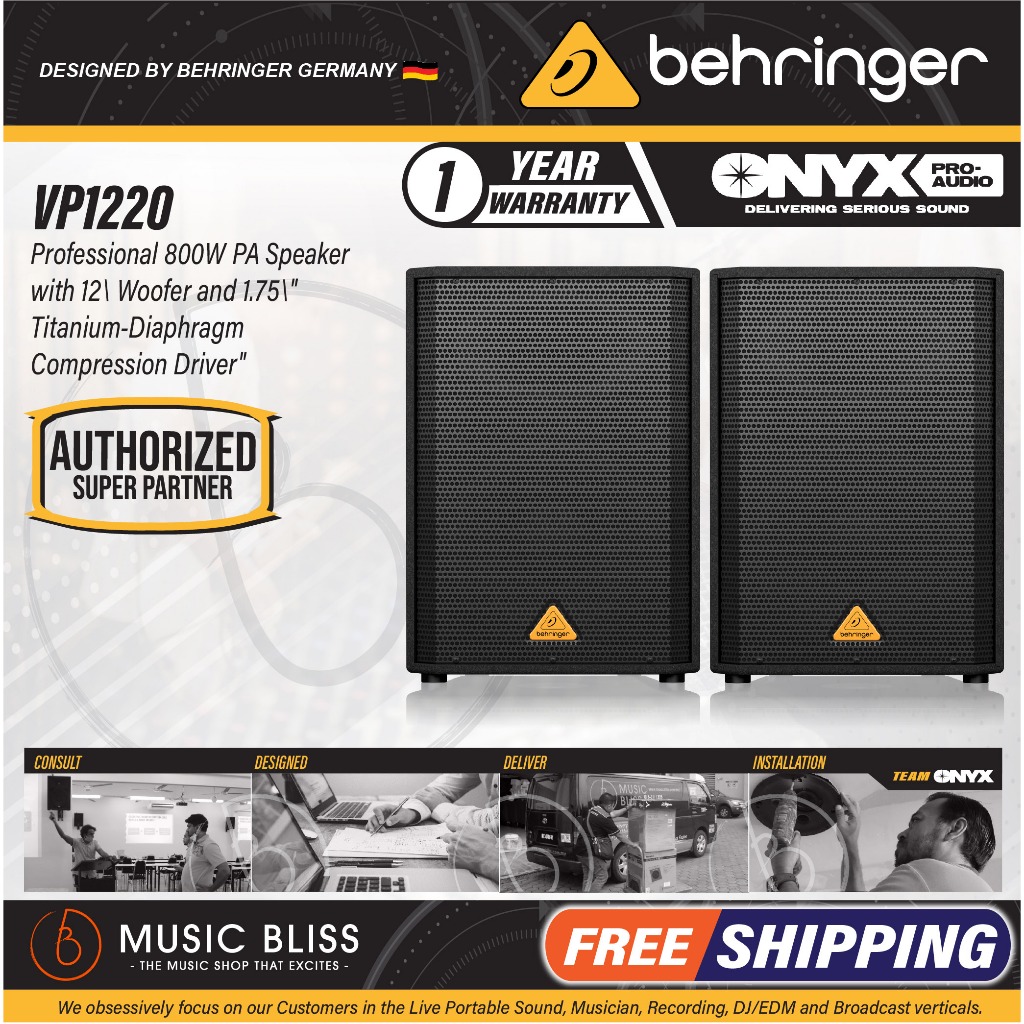 Behringer VP1220 800-watt 12'' Passive Speaker (VP-1220 / VP 1220 ...