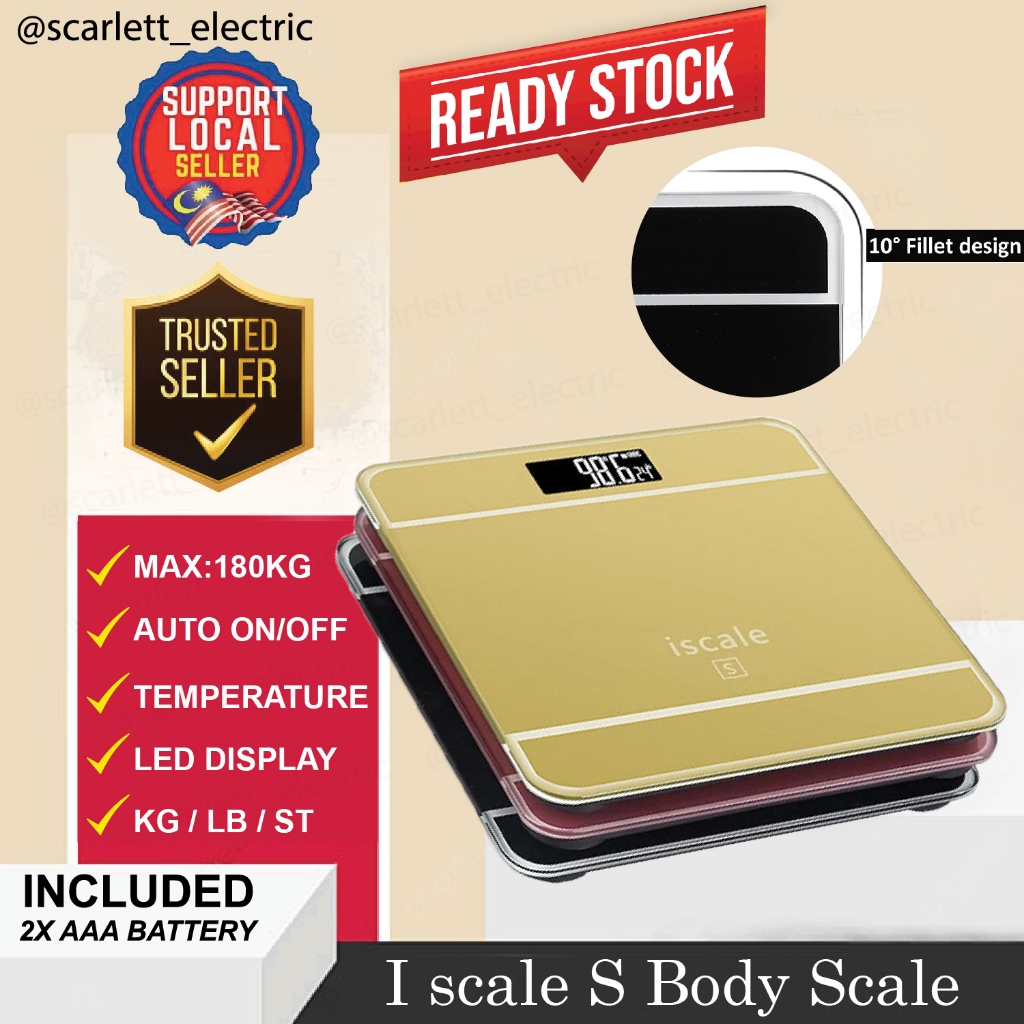 Max 180kg I Scale S LED Digital Body Weight Scale High Accurancy ...