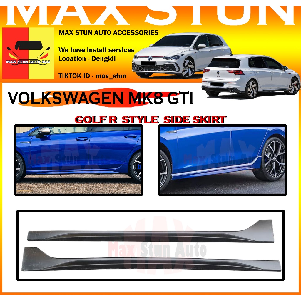 VOLKSWAGEN GOLF MK8 GTI SIDE SKIRT GOLF R STYLE (GOLF MK8 GTI UPGRADE ...