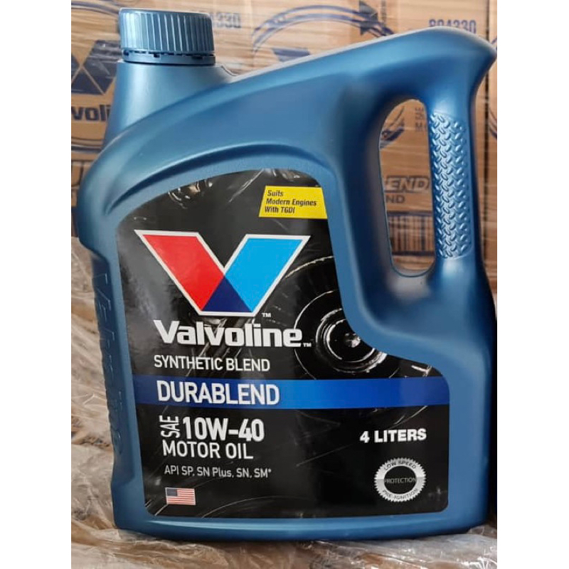 Valvoline Durablend 10W-40 Semi Synthetic Car Engine Oil 4L | Shopee ...