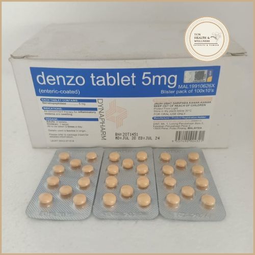 DYNA Denzo Tablet 5mg 10's 炎症性水肿和肿胀 | Shopee Malaysia