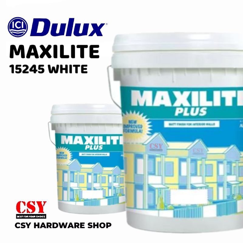 Dulux Maxilite Plus Emulsion Paint 18Liter - White / Cat siling kapur ...