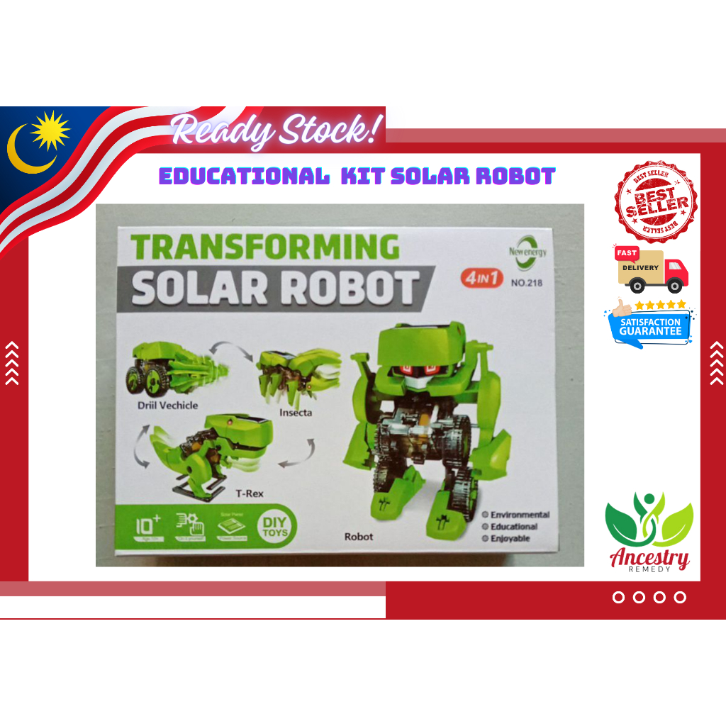 STEM Educational Dinosaurs Solar Powered Robot | Assemble Toy | DIY ...