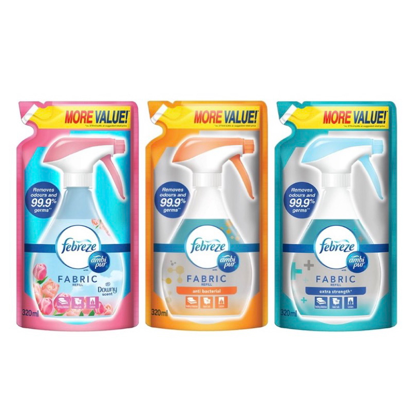 Febreze Refill 320ML Extra Strength / Anti Bacterial / Downy scent ...