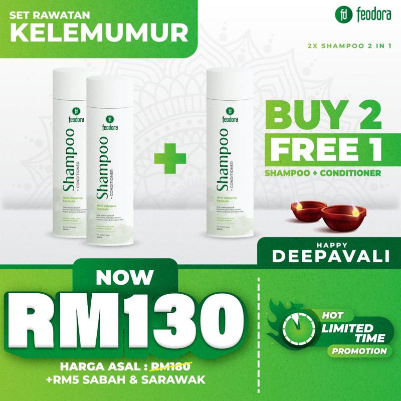 FEODORA SHAMPOO CONDITIONER PROMO FREE 1 SHAMPO | Shopee Malaysia