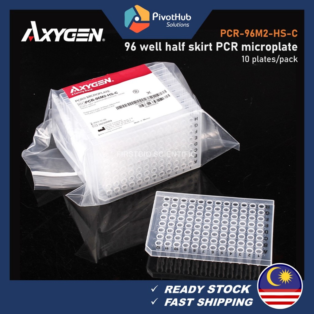 AXYGEN 96 well PCR Plate Microplate, Half Skirt, Clear PCR-96M2-HS-C ...