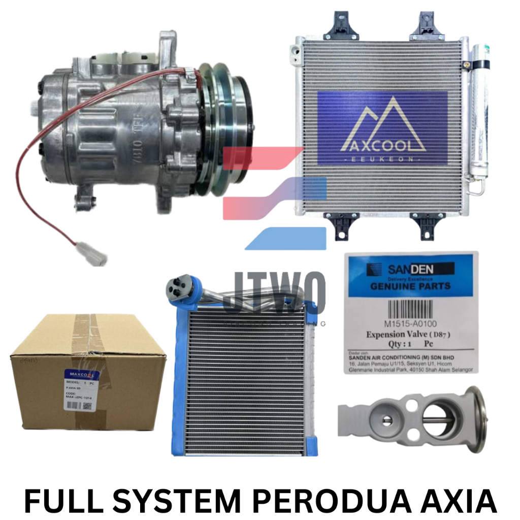 🔥VALUE SET🔥 AIRCOND SYSTEM FULL SET UNTUK PERODUA AXIA (COMPRESSOR ...