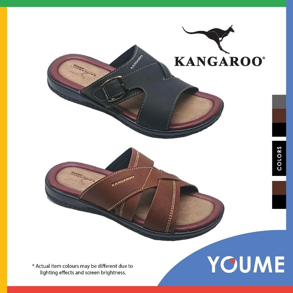 KANGAROO 3832-3834 Men Faux Leather Sandals Slipper Classic Soft ...