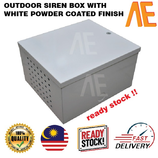 AE Outdoor Metal Siren Box With White Powder Coated Finish | Shopee ...