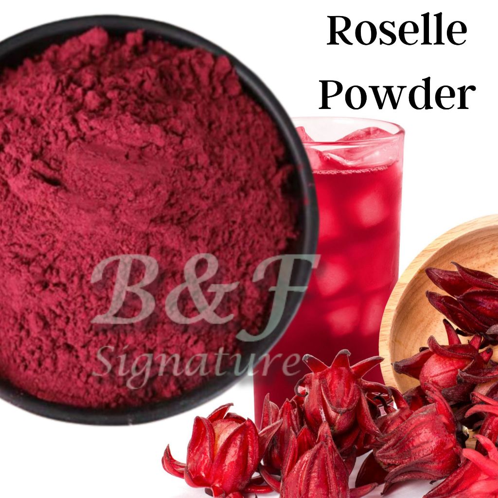 Roselle Powder 洛神花粉 500g HARGA BORONG 天然蔬果色粉 Rosella flower powder 紫薯粉 ...