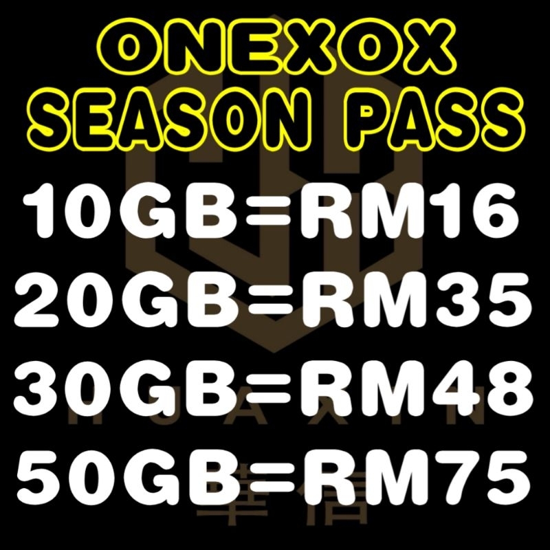 ONEXOX / XOX SEASON PASS DATA / MINUTES | Shopee Malaysia