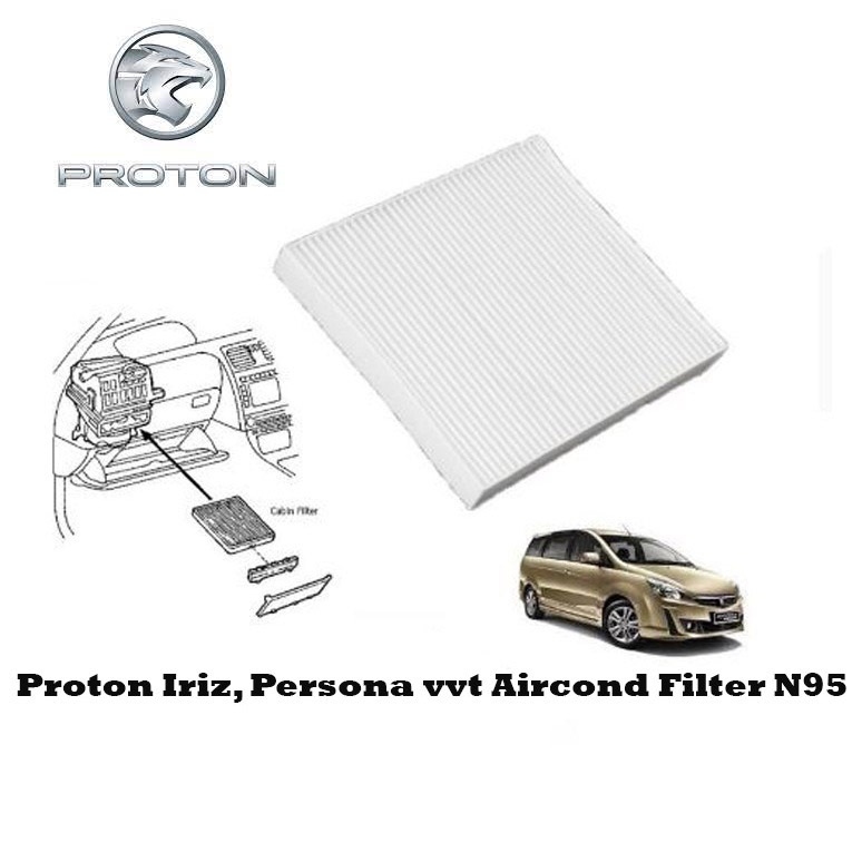 Original Proton Iriz, Persona vvt, Saga vvt Aircond Cabin Filter N95 ...