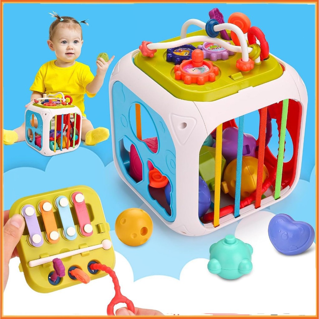 【🇲🇾24h】Shape toy sorting motor skill sensory baby kids cube educational ...
