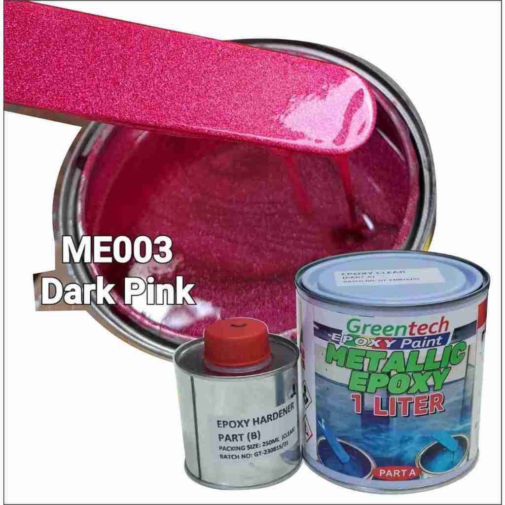 ME003 DARK PINK ( Metallic Epoxy Paint ) 1L METALLIC EPOXY FLOOR PAINT ...