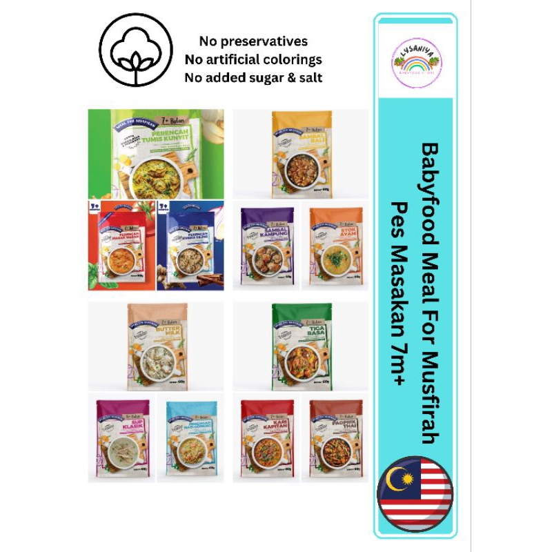 Baby Food Pes Masakan Untuk Bayi 7m+ Meal For Musfirah cooking paste ...