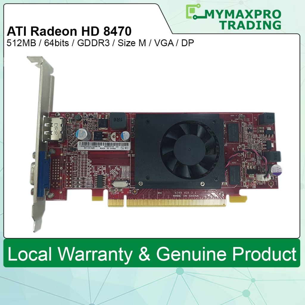 AMD ATI Radeon HD 8470 512MB 64Bits GDDR3 VGA Display Port (REFURBISHED ...
