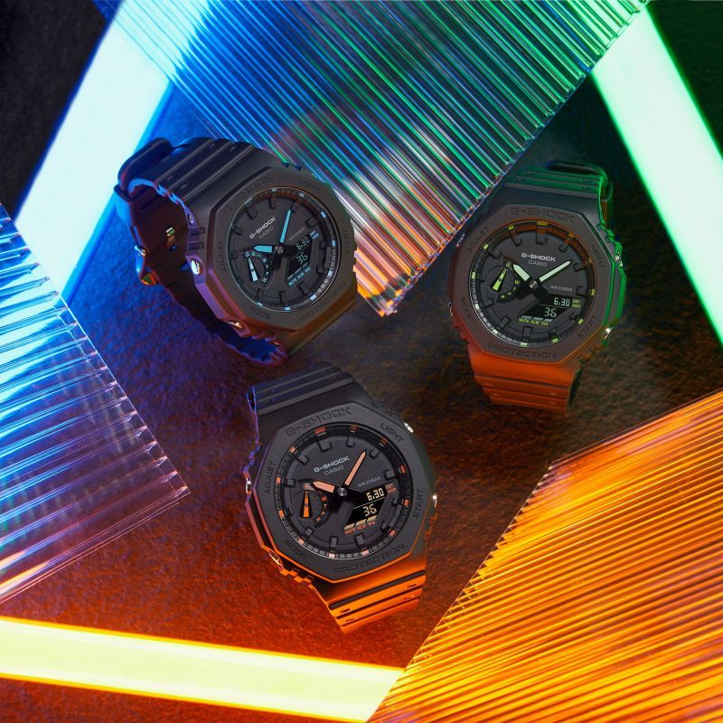 ANALOG-DIGITAL/AUTO LIGHT/POWER SAVE GA-2100 Neon Accent Series ...