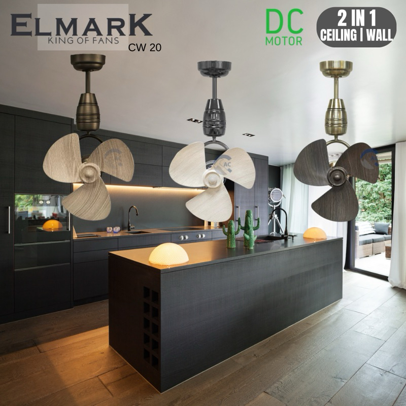 Elmark Ceiling | Wall Fan 16 Inches ABS Blades DC Motor 14 Speed CW20 ...