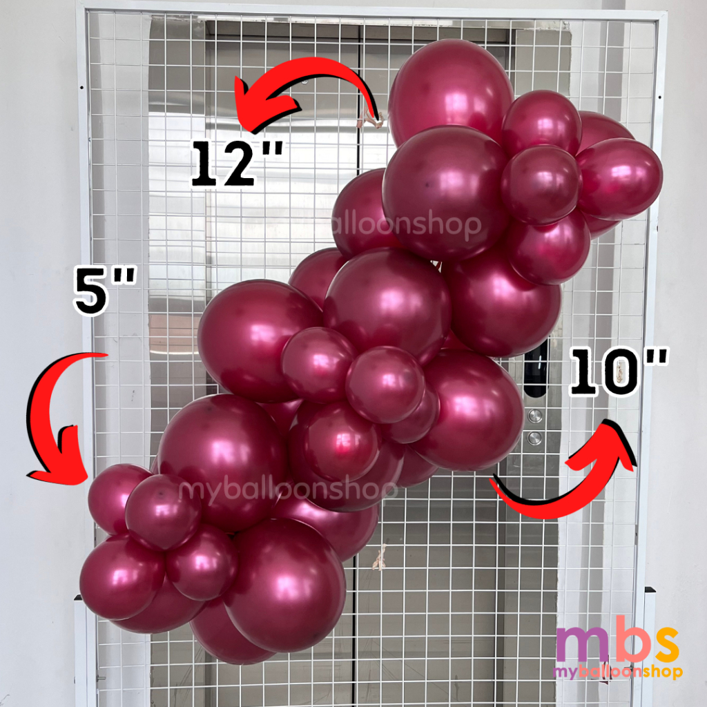 SKYTEX - Metallic Maroon Color Balloons (SKX) | Shopee Malaysia