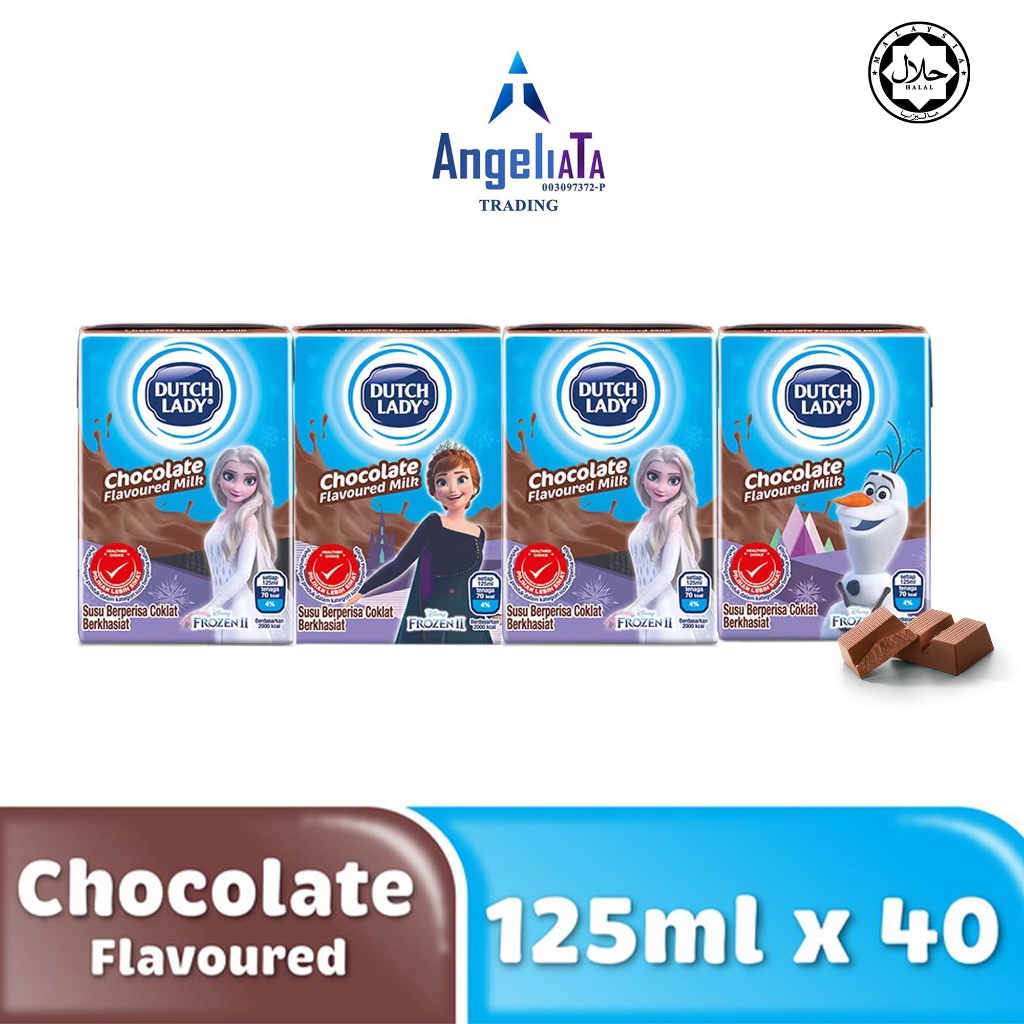🥛🍫Dutch Lady Milky Disney Frozen Chocolate Flavor 125ml x 40s / 1 ...
