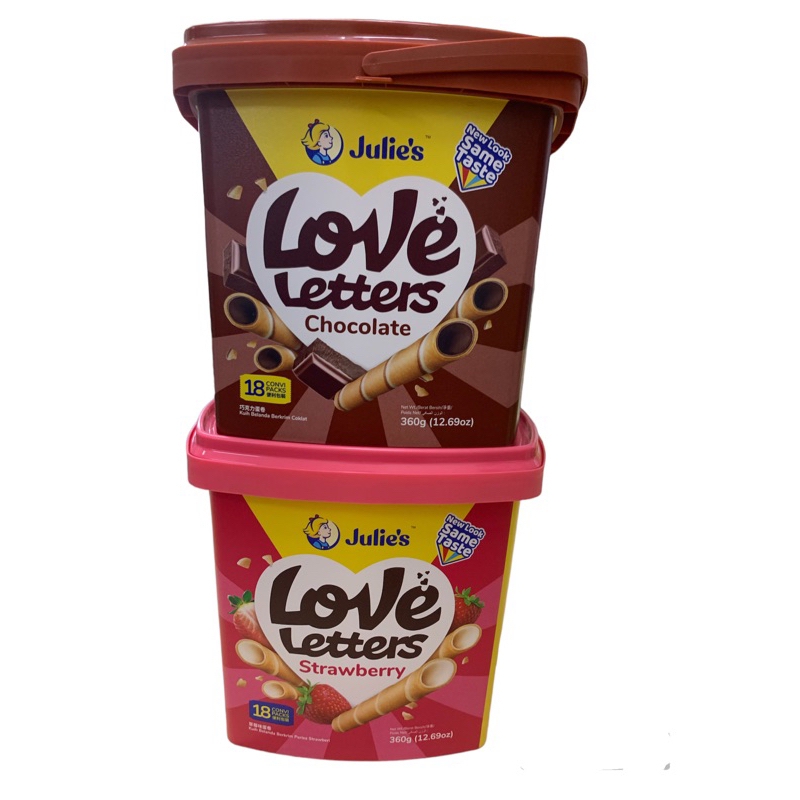 JULIE'S LOVE LETTERS CHOCOLATE/STRAWBERRY /LEMON 360G | Shopee Malaysia