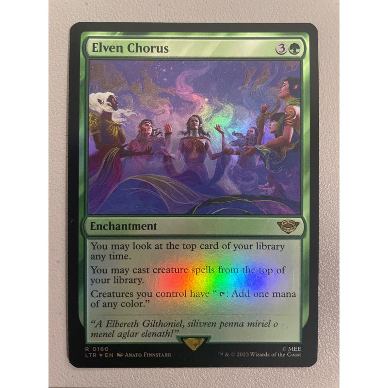 MTG:The Lord of the Rings (LTR) R0160 - Elven Chorus (Extended Surge ...