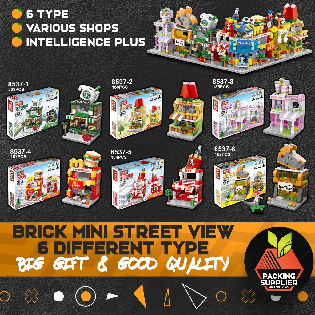 6 Type Lego City Brick Mini Street View Building Blocks McDonald’s ...