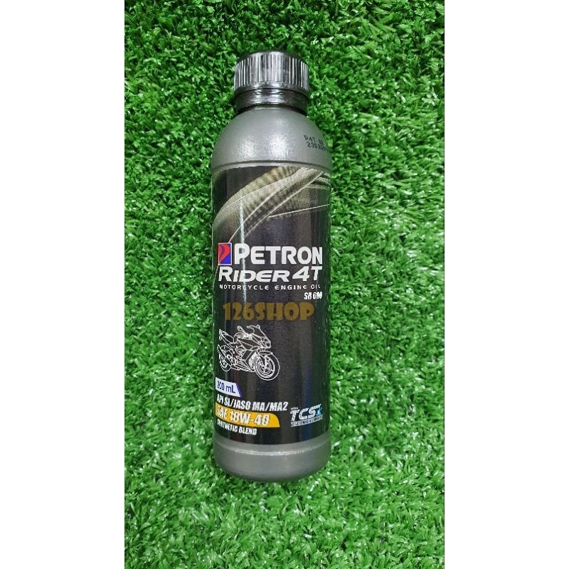PETRON RIDER 4T SYNTHETIC BLEND 10W40 (200ml) (minyak hitam) | Shopee ...