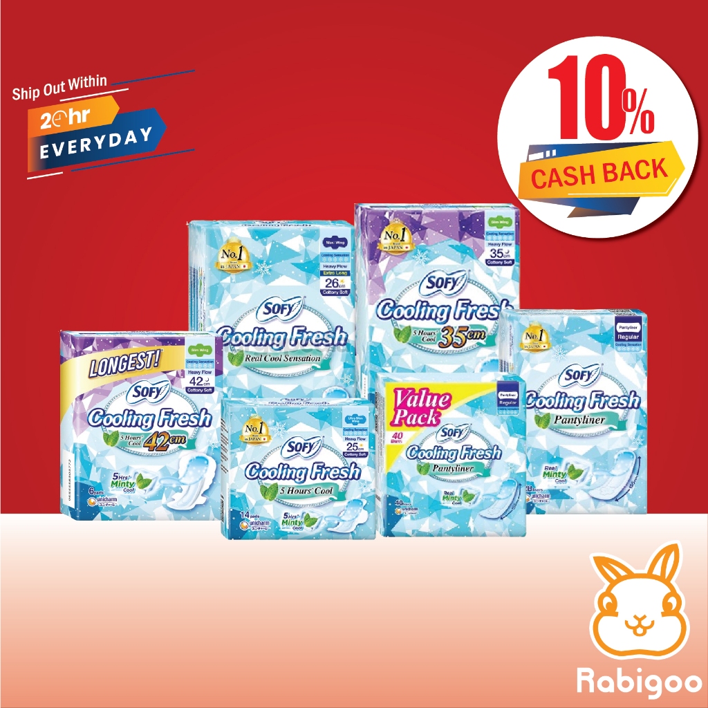 [CASHBACK 10%] Sofy Cooling Fresh Sanitary Pads/Napkins (23cm-42cm ...