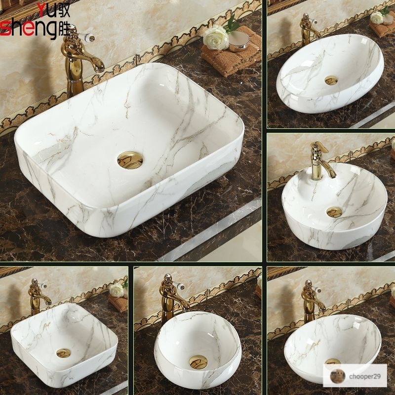 basin European style wash Ceramic wash basin High-end hotel basin Color ...