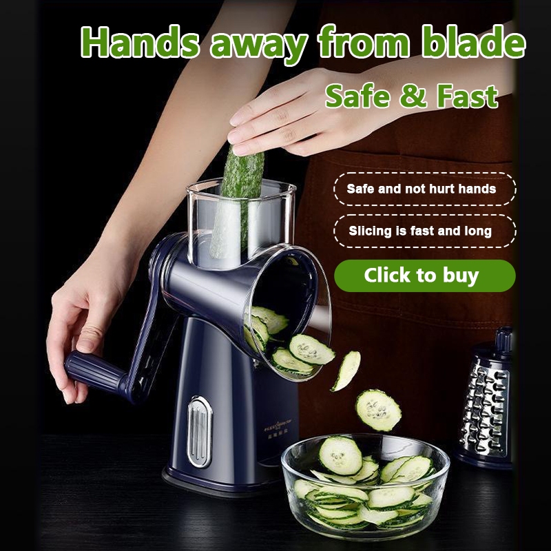 【in stock!】Multi-function vegetable cutter kitchen drum cutter hand ...