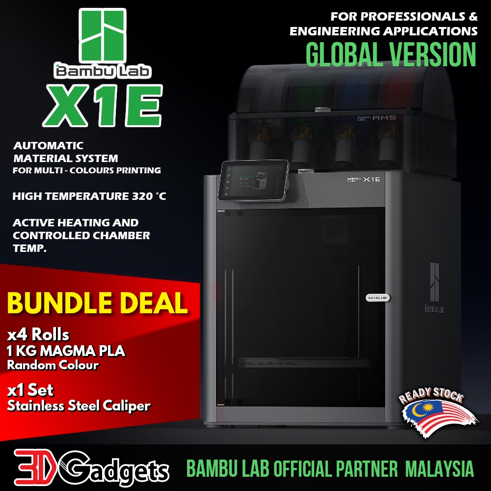 Bambu Lab X1E Combo AMS High Speed & High Temp 3D Printer | Shopee Malaysia