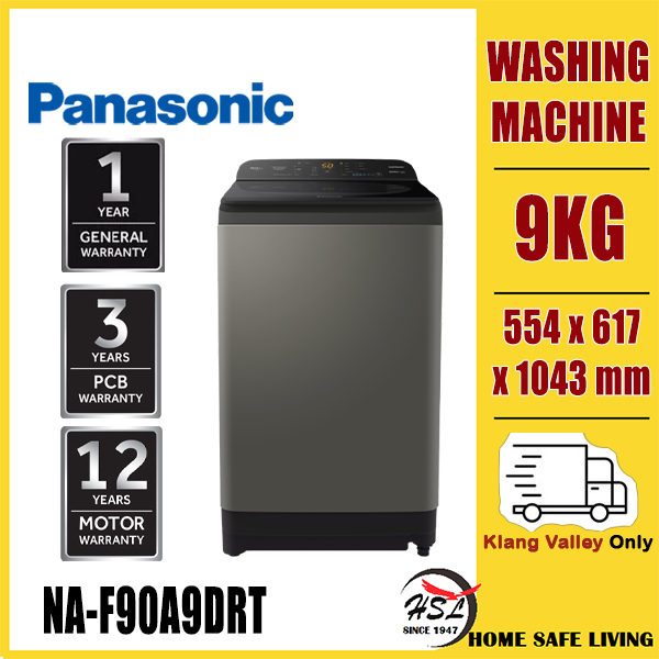 [DELIVERY @ KLANG VALLEY] Panasonic 9kg NA-F90A9DRT / NA-F90A9 Top Load ...